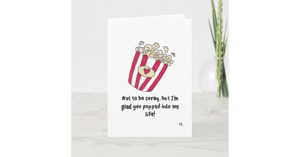Not to be Corny - Popcorn Card | Zazzle
