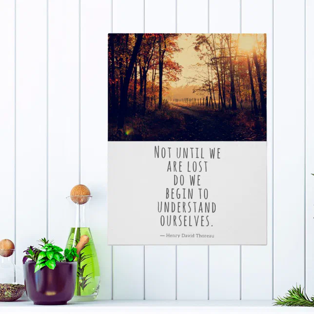 Not Until We Are Lost Thoreau Quote Poster | Zazzle