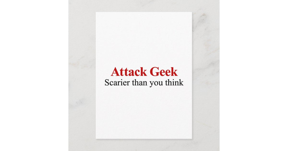 Not Your Average Nerd Attack Geek Postcard Zazzle