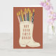 Not Your First Rodeo Cowboy Boot Birthday Card | Zazzle