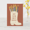 Not Your First Rodeo Cowboy Boot Birthday Card | Zazzle