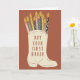 Not Your First Rodeo Cowboy Boot Birthday Card | Zazzle