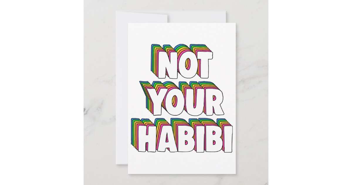 Not Your Habibi Invitation | Zazzle