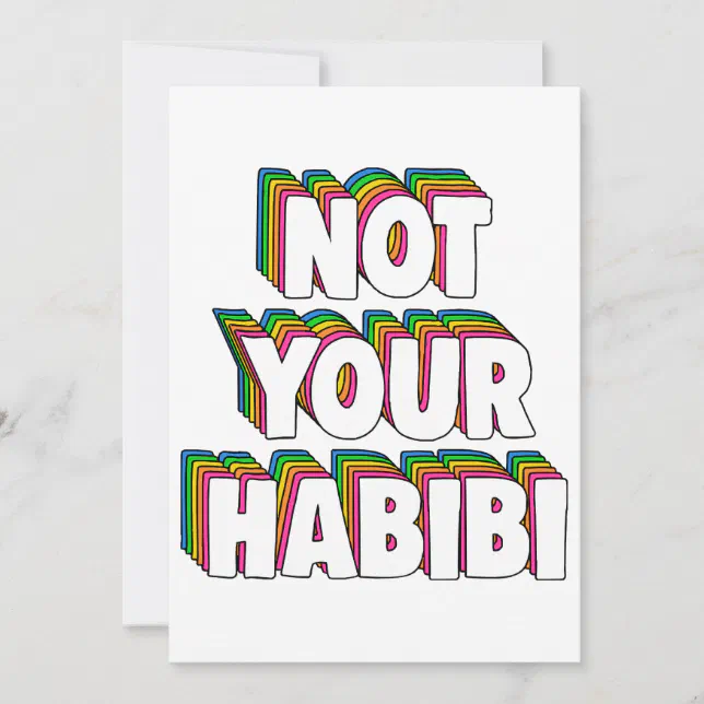 Not Your Habibi Invitation | Zazzle