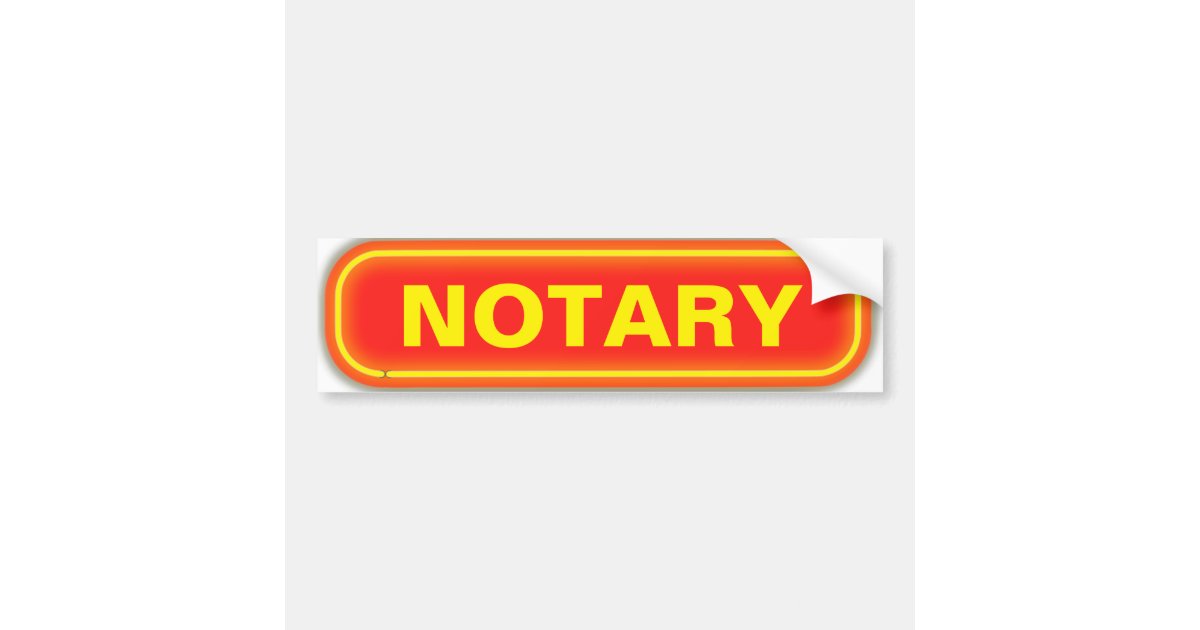 NOTARY BUMPER STICKER | Zazzle
