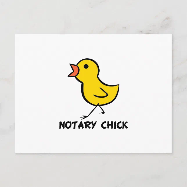 Notary Chick Postcard | Zazzle