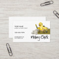 Notary Chick Yellow Feather Quill Customized Business Card | Zazzle