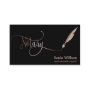 Notary elegant rose gold typography feather pen business card | Zazzle