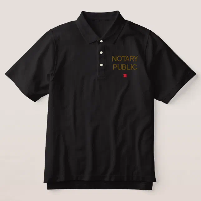 NOTARY EMBROIDERED POLO SHIRT | Zazzle