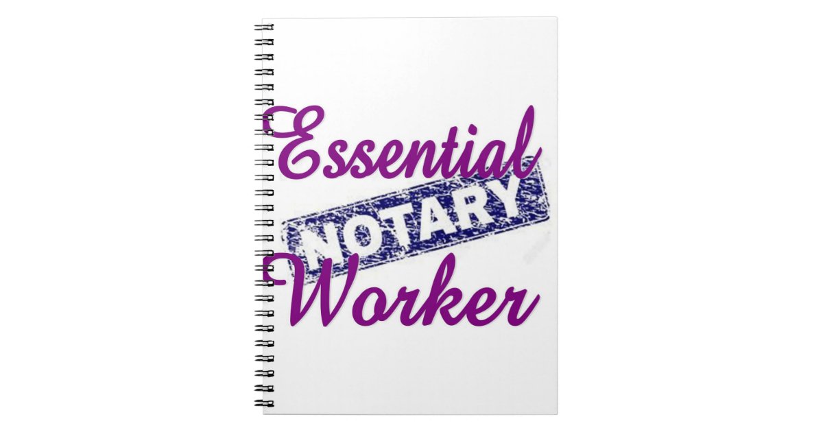 Notary Essential Worker Notebook | Zazzle