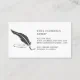 Notary Feather Quill Nib Business Card | Zazzle