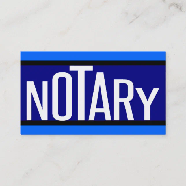 Notary Fun Lettering Business Card | Zazzle