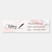 Notary loan signing agent blush pink marble bumper sticker | Zazzle