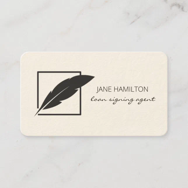 Notary Loan Signing Agent Business Card | Zazzle