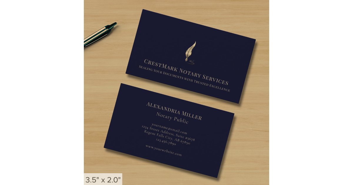 Notary Loan Signing Agent Business Card | Zazzle