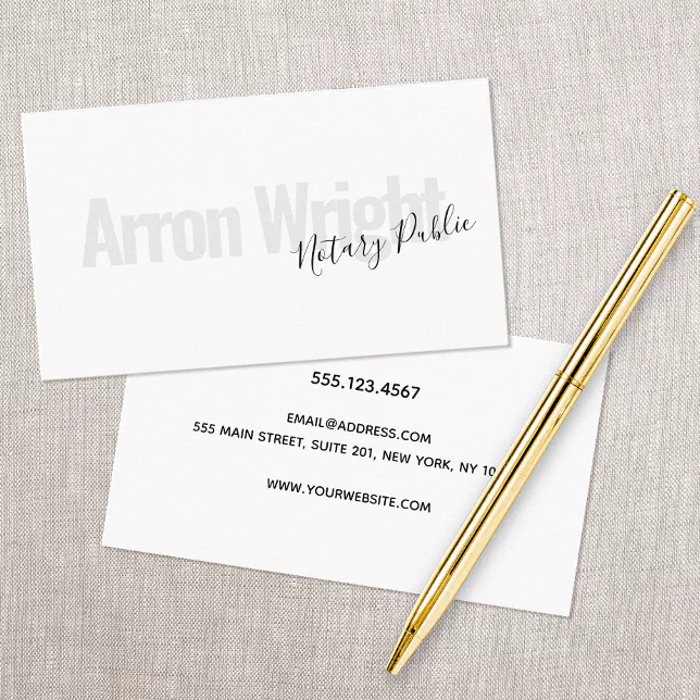 Notary Loan Signing Agent Business Card | Zazzle