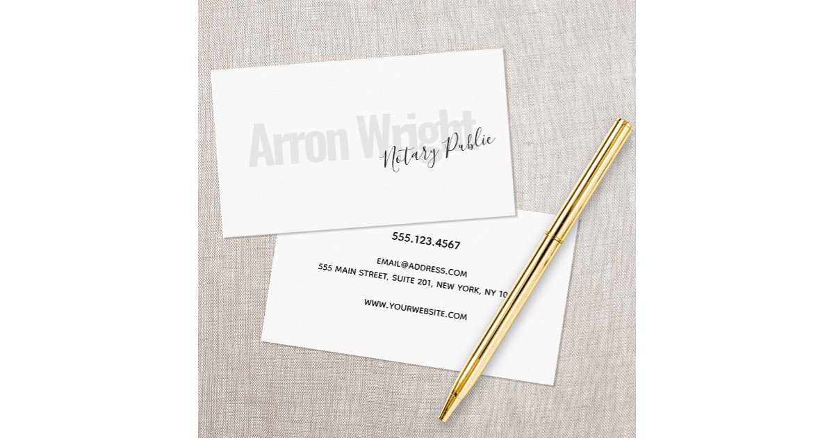 Notary Loan Signing Agent Business Card | Zazzle