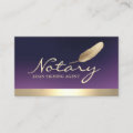 Notary Loan Signing Agent Gold Border Deep Purple Business Card | Zazzle