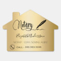 Notary loan signing agent gold house sign | Zazzle