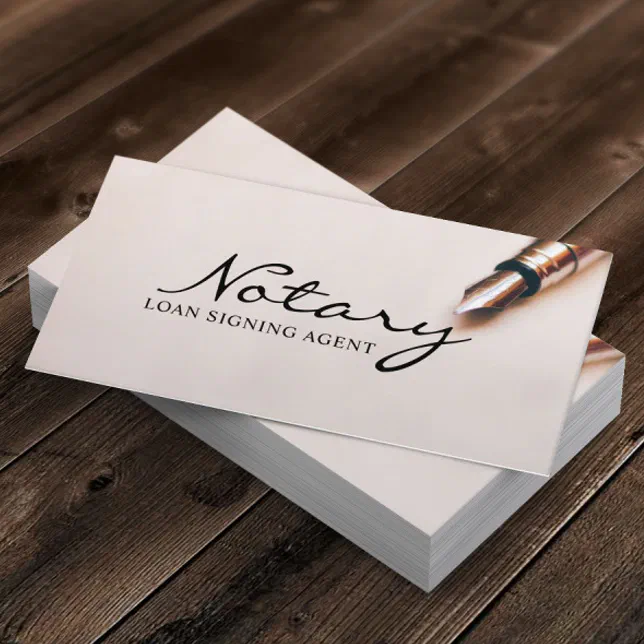 Notary Loan Signing Agent Modern Elegant Business Card | Zazzle