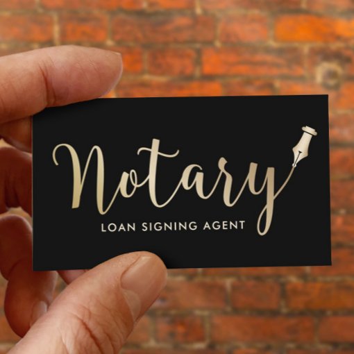 Notary - Loan Signing Agent Professional Business Card | Zazzle