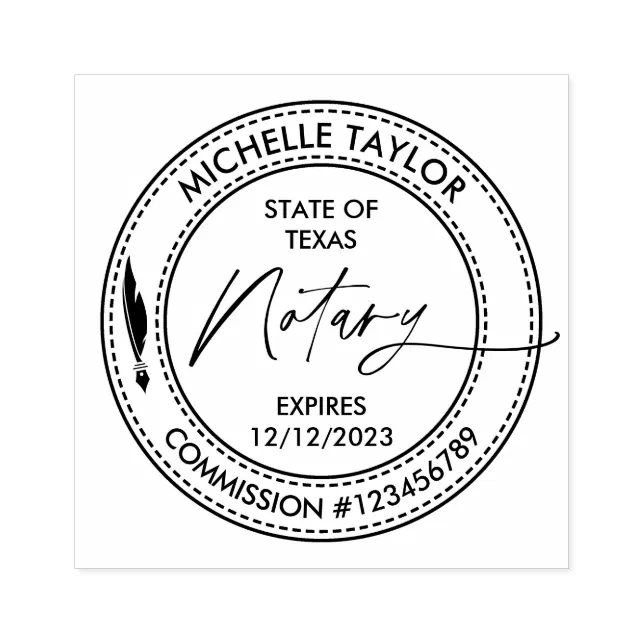 Notary Loan Signing Agent Professional Modern Rubber Stamp | Zazzle