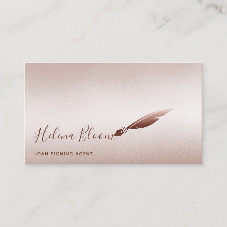 Notary Loan Signing Agent Removable Pen Business Card | Zazzle