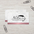 Notary Loan Signing Agent Rose Gold Border Marble Business Card | Zazzle