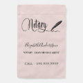 Notary loan signing agent rose gold garden flag | Zazzle