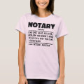Notary Noun Definition Document Witness Employee T-Shirt | Zazzle