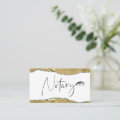 NOTARY PHOTO Pen Feather Signing Agent GOLD Business Card | Zazzle