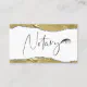 NOTARY PHOTO Pen Feather Signing Agent GOLD Business Card | Zazzle