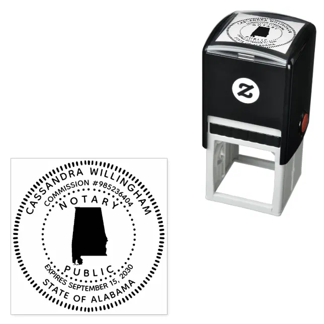 Notary Public Alabama Self-inking Stamp | Zazzle