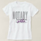 Notary Public Big Font Faded Black with Purple T-Shirt | Zazzle