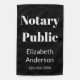 Notary Public Black and White Name Phone Number Garden Flag | Zazzle