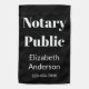 Notary Public Black and White Name Phone Number Garden Flag | Zazzle