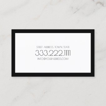 Notary Public Black Border White Modern Card | Zazzle