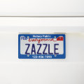 Notary Public Blue and White Template License Plate Frame | Zazzle