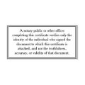 Notary Public Disclaimer Custom Information Self-inking Stamp | Zazzle