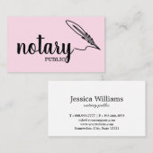 Notary Public Elegant Script Plain Business Card | Zazzle
