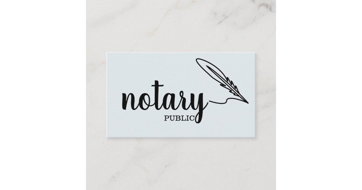 Notary Public Elegant Script Plain Business Card | Zazzle