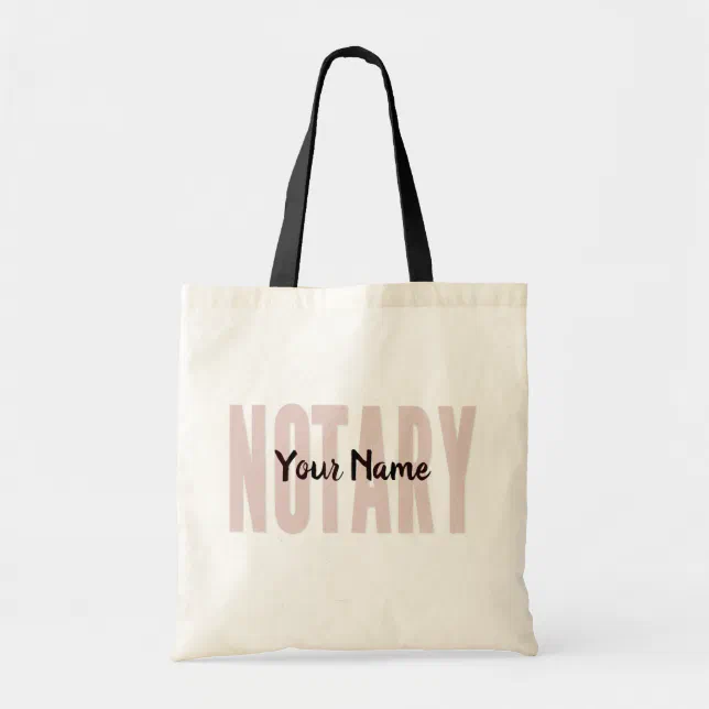 Notary Public Faded Red Big Font Customized Tote Bag | Zazzle