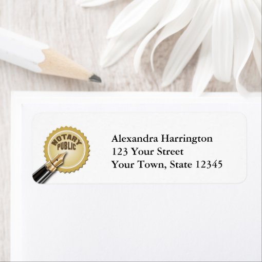 Notary Public Label | Zazzle