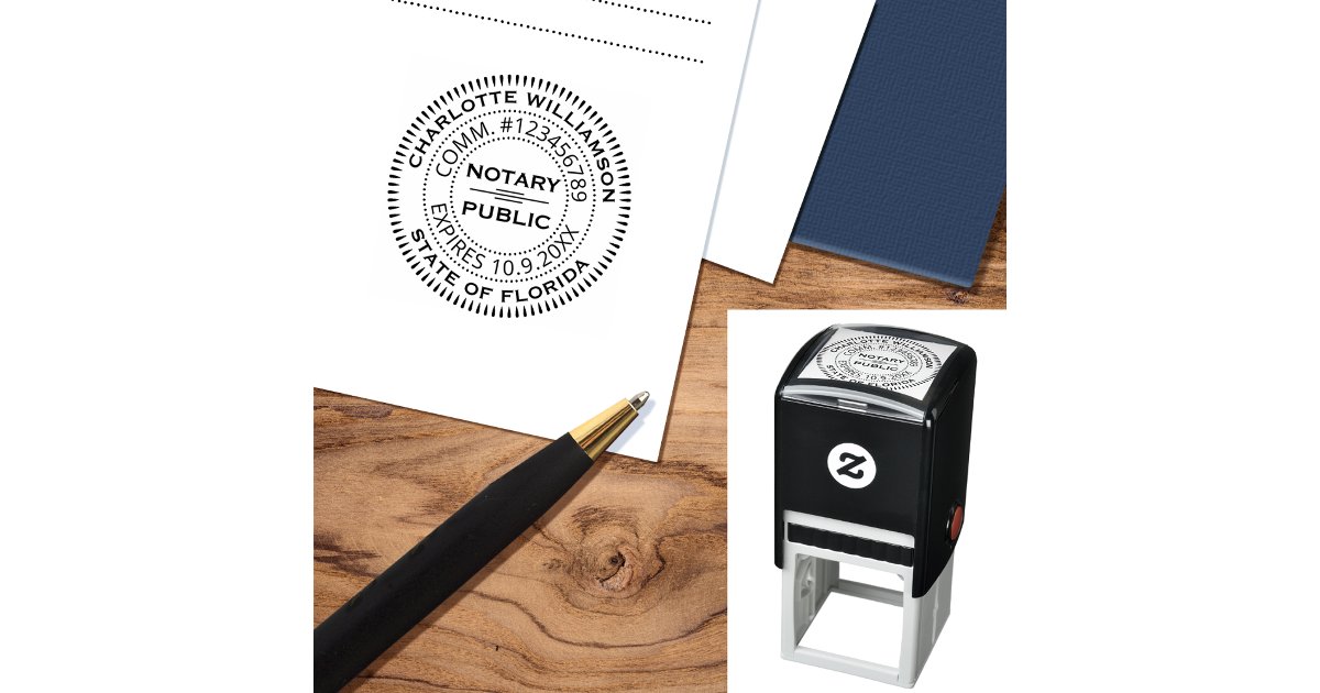Notary Public Loan Signing Agent Custom Self-inking Stamp | Zazzle