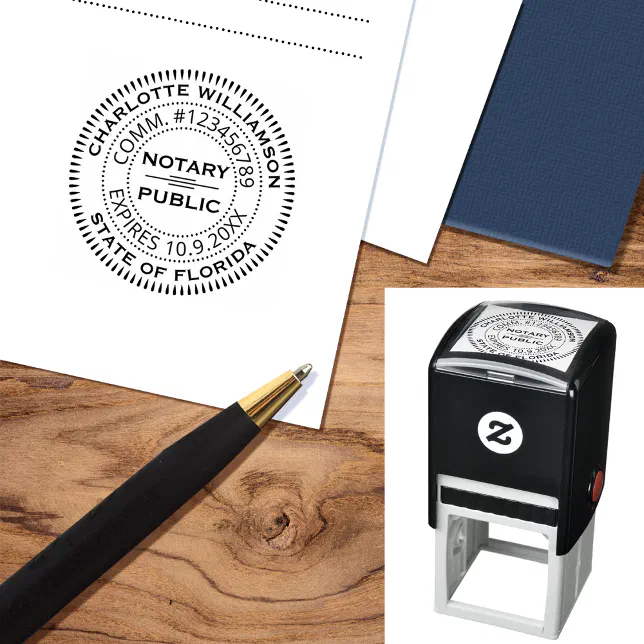 Notary Public Loan Signing Agent Custom Self-inking Stamp | Zazzle