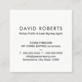 Notary Public Loan Signing Agent Gold Pen Label Square Business Card ...