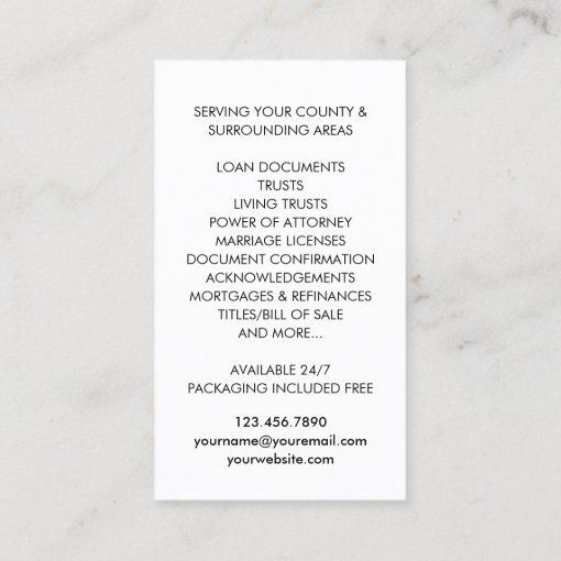 Notary Public Loan Signing Agent ID Plum Gold Business Card | Zazzle