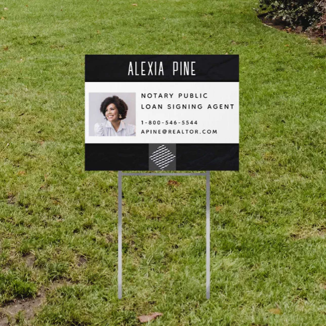 Notary Public Loan Signing Agent Metal Mesh Sign | Zazzle