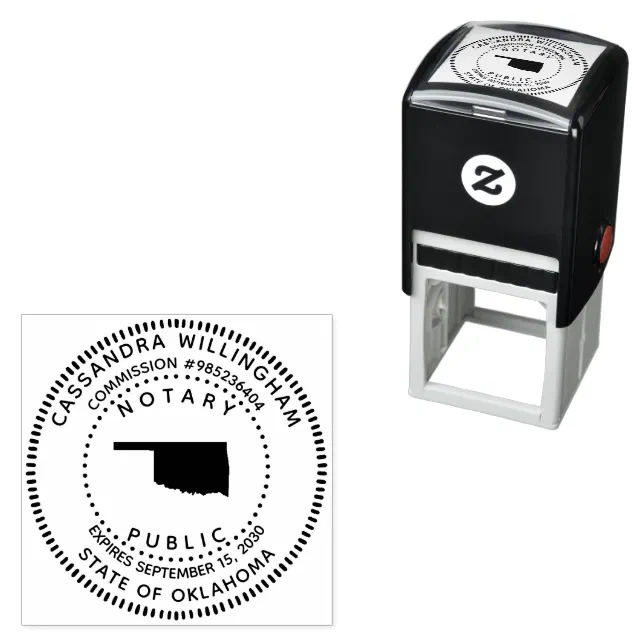 Notary Public Oklahoma Self-inking Stamp | Zazzle