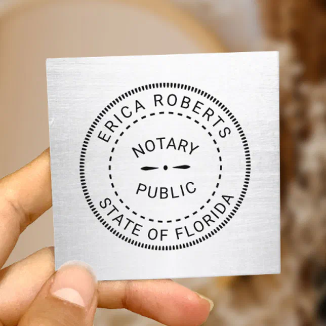 Notary Public Stamp Plain Minimalist Square Business Card | Zazzle